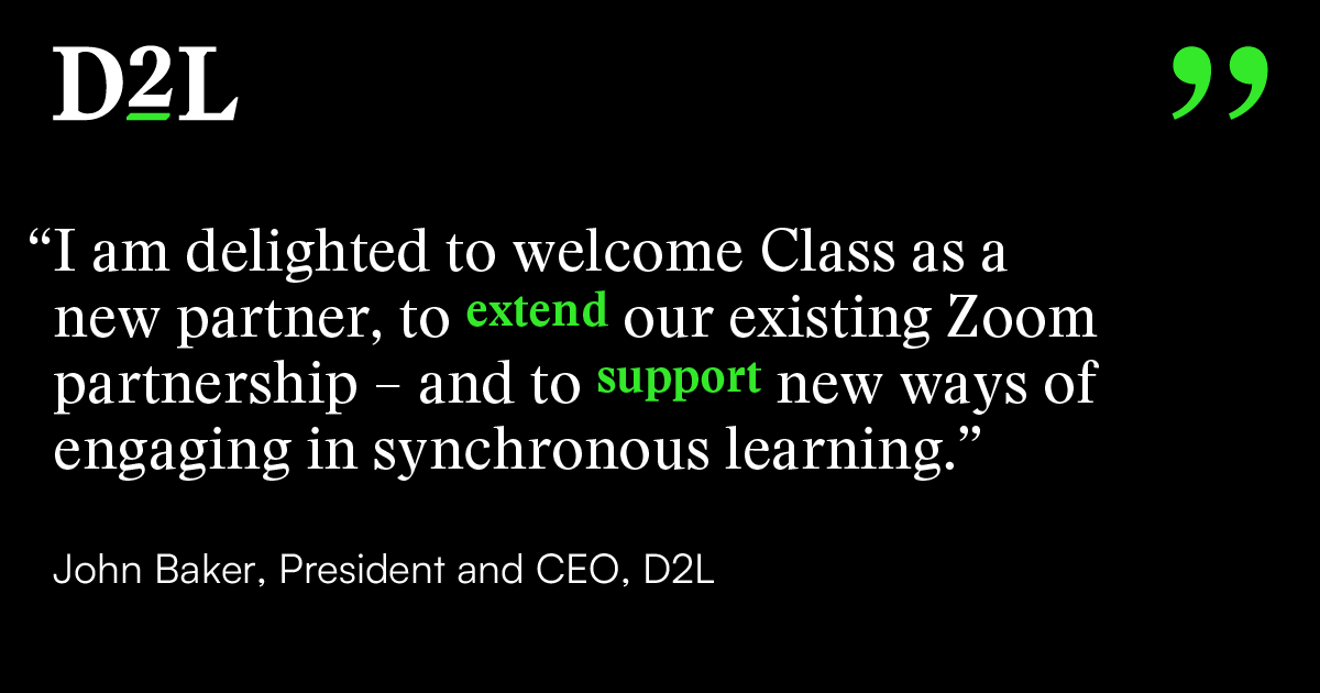 D2L and Class Join Forces to Provide Comprehensive Digital Learning ...