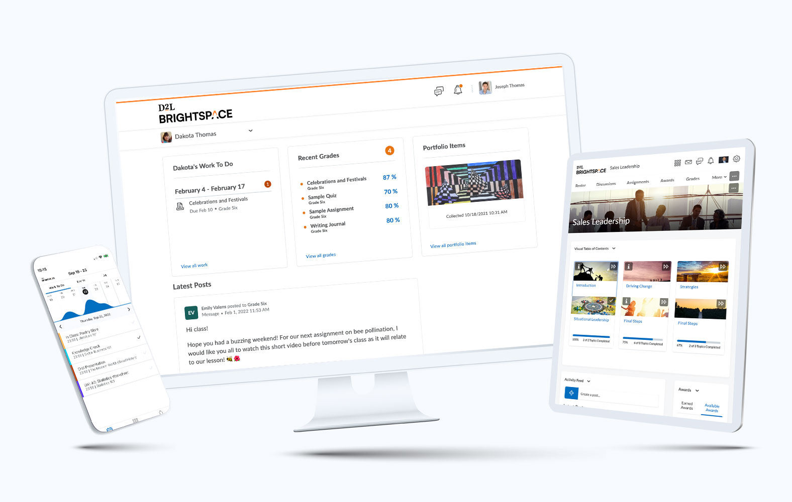 Produtos da D2L - Sistema de Gestão da Aprendizagem com a Brightspace