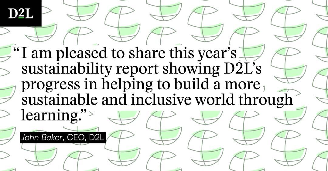 D2L Releases 2024 Sustainability Report | Press Release | D2L