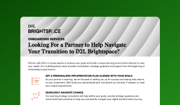 Onboarding Services One Pager | D2L